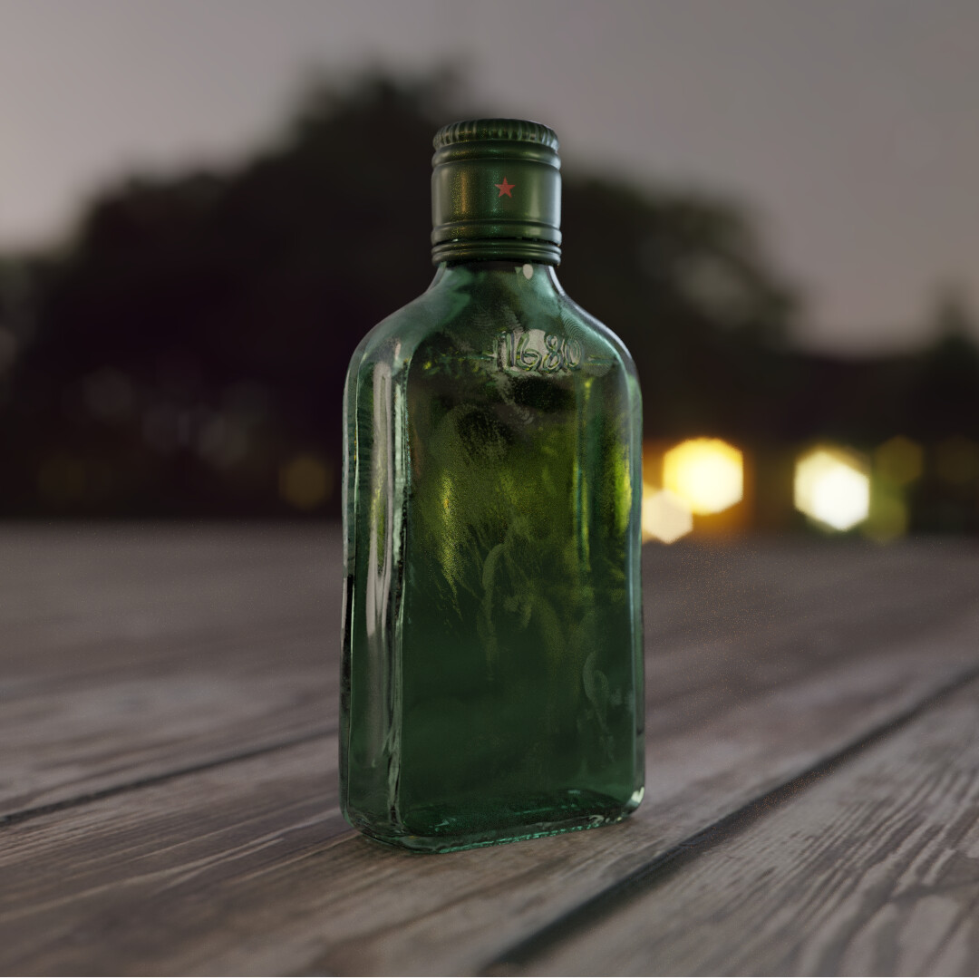 ArtStation - Realistic Bottle Study