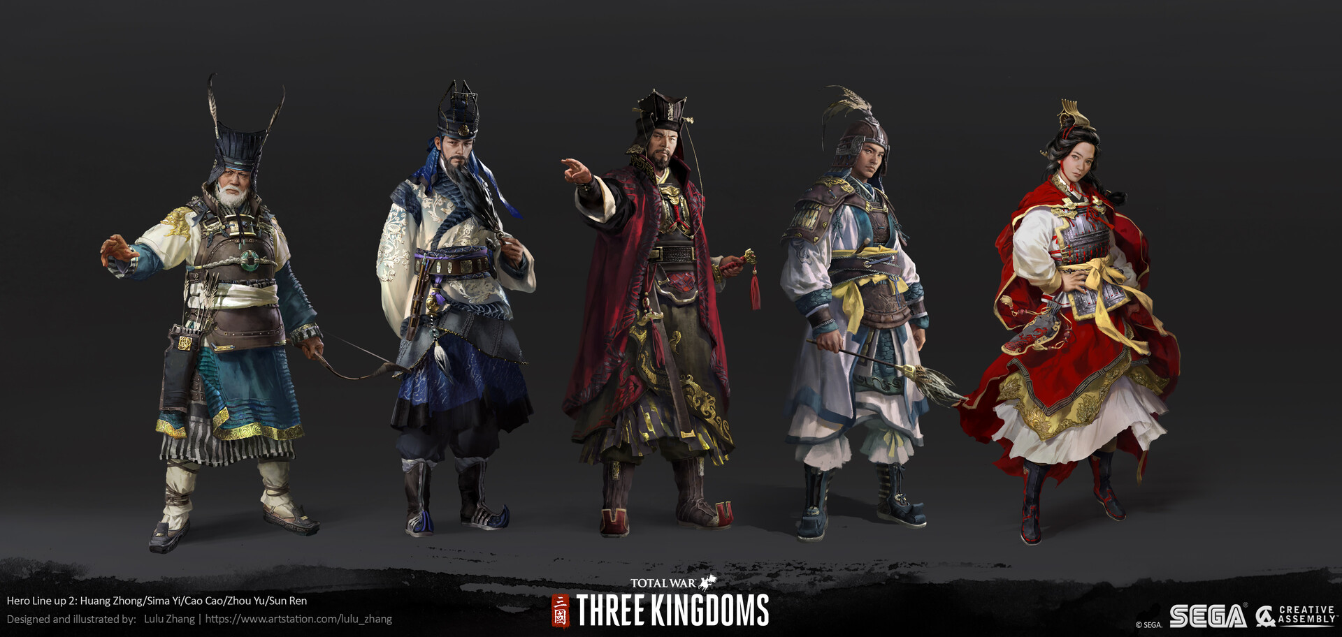 ArtStation - Total War: Three Kingdoms - Hero Line Ups