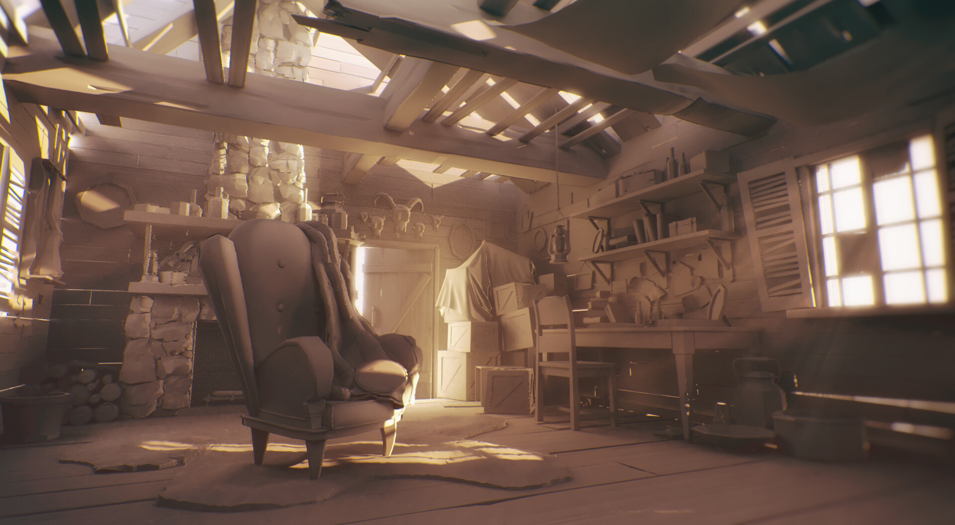 ArtStation - Cabin Pixar's challenge