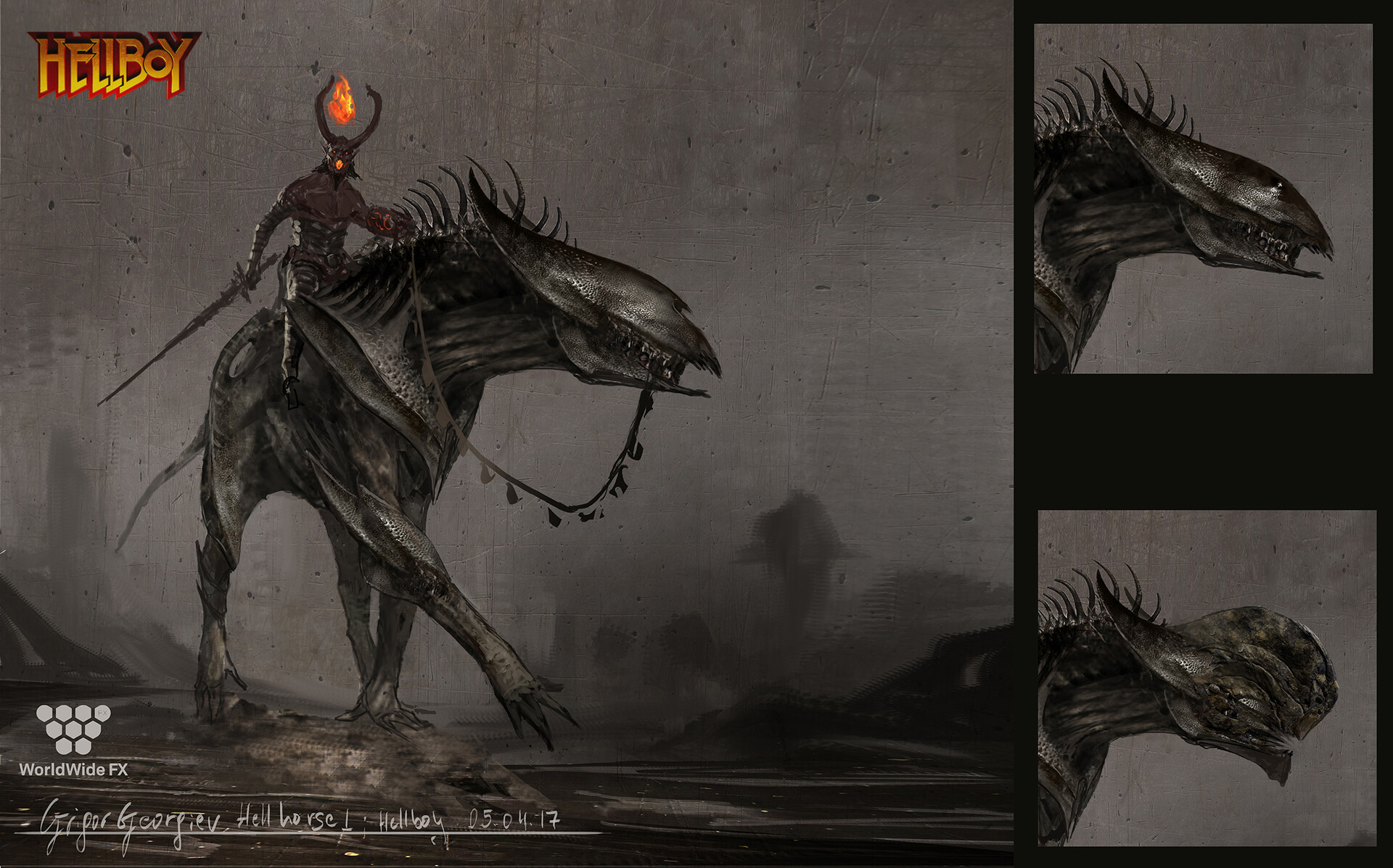 hellboy demons concept art