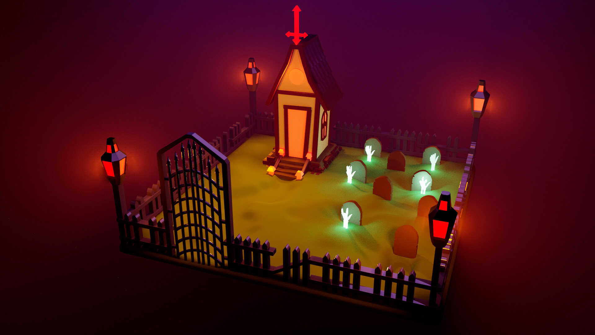 ArtStation - Cursed Cemetery