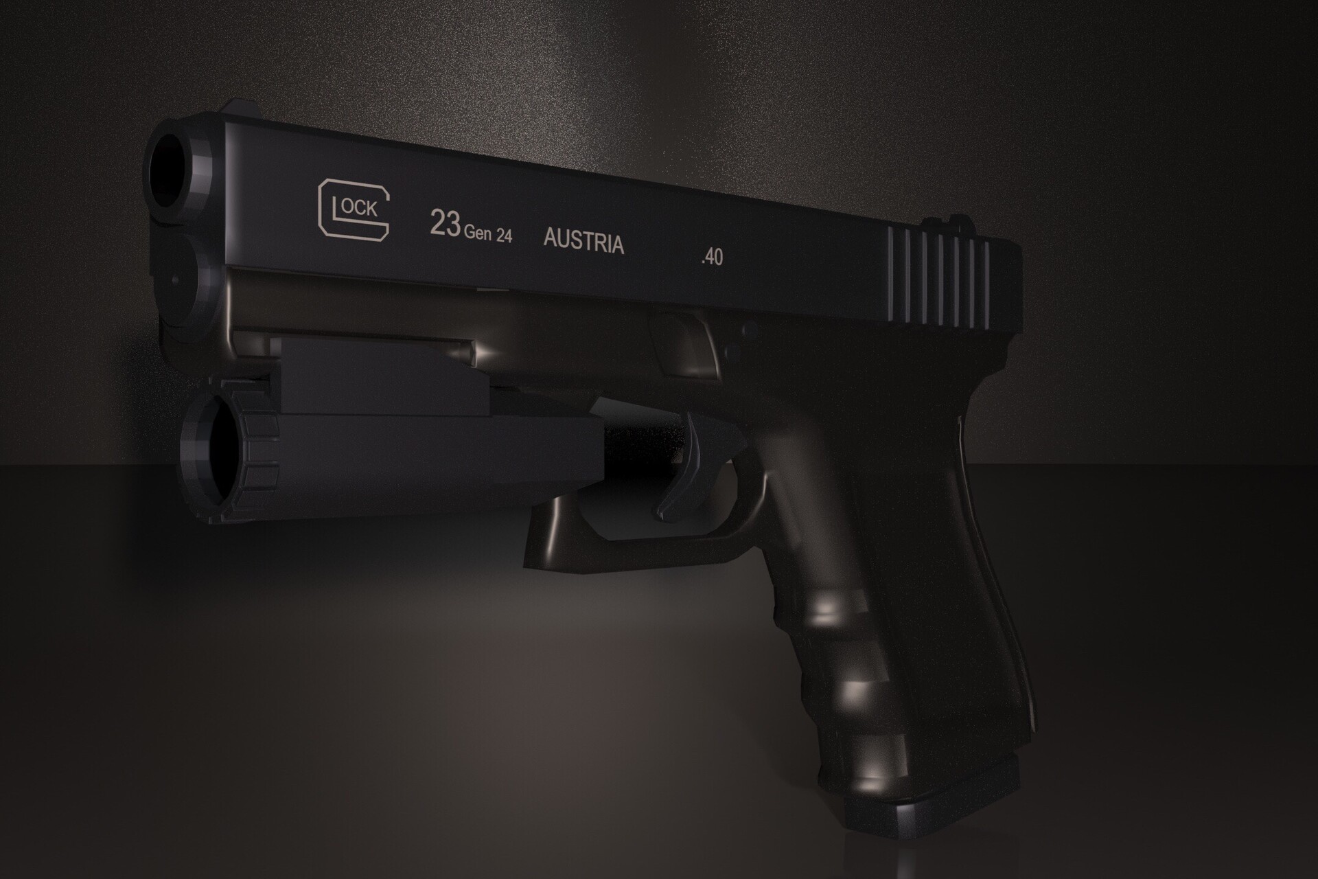 ArtStation - Glock color waves with wireframes