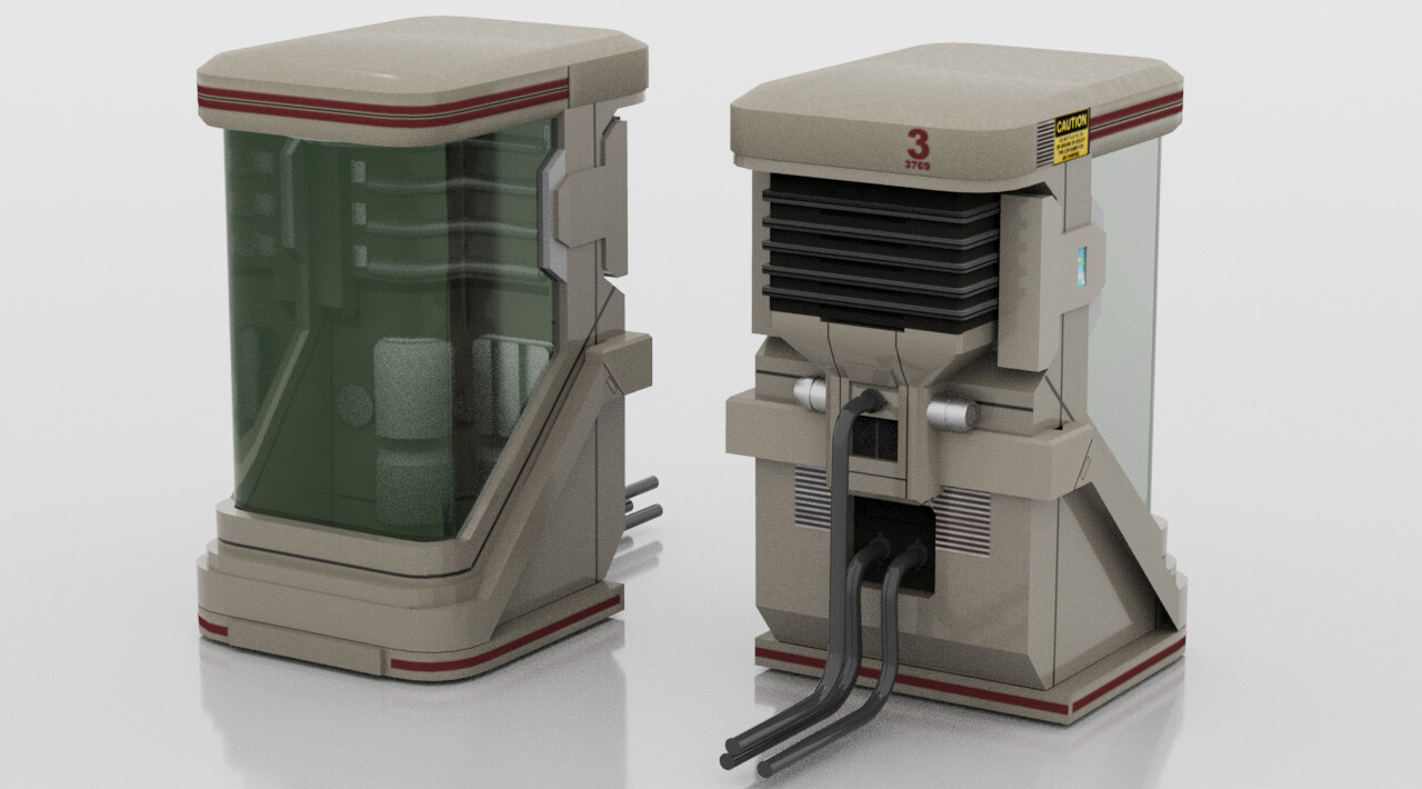 ArtStation - sci-fi cyro pod
