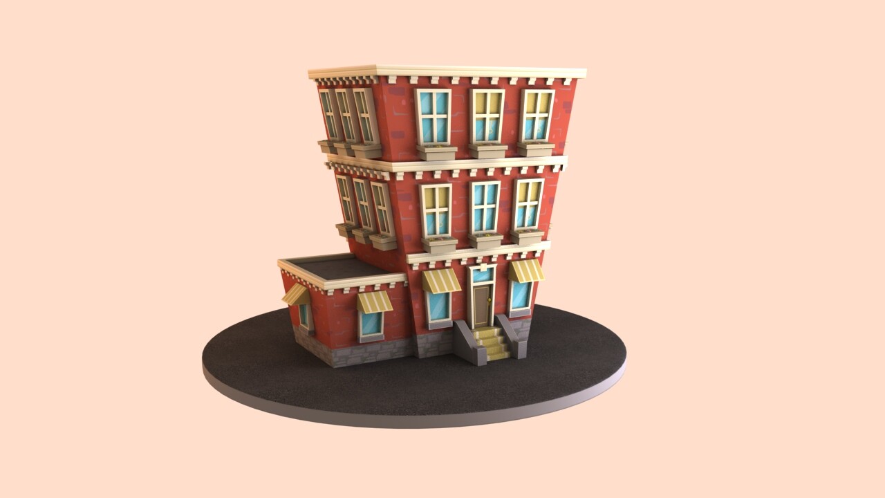 ArtStation - 3d cartoon building