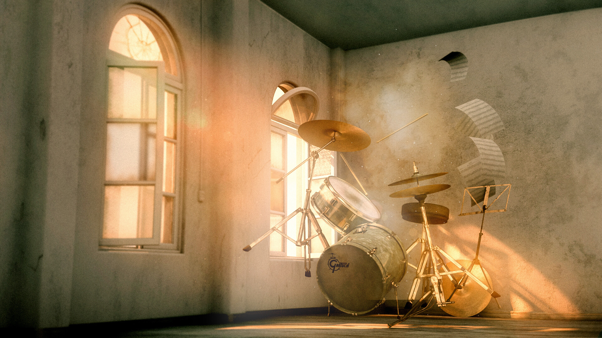 ArtStation - suspended note drums