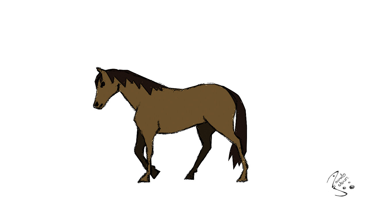 horse walking animation reference