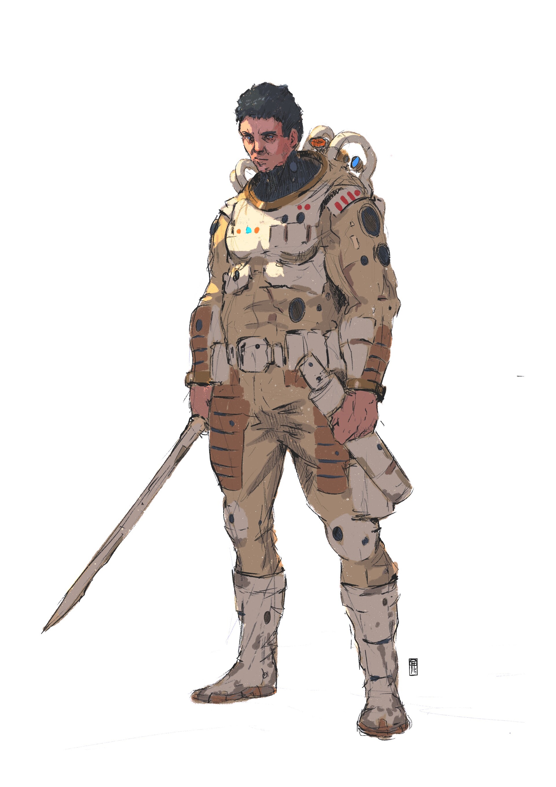 ArtStation - Space dude sketch