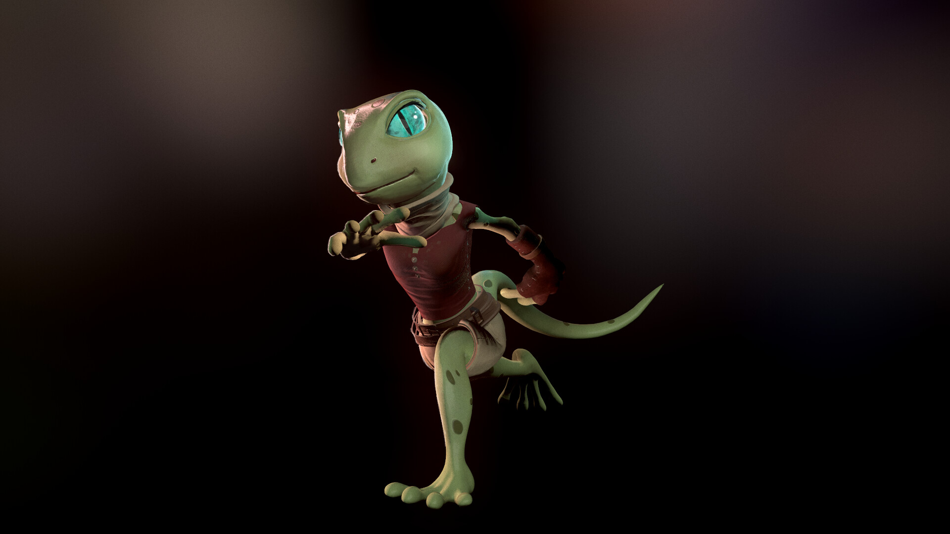 Kenneth Chan - Sticky Feet: Luna the Lizard 3D Game Model