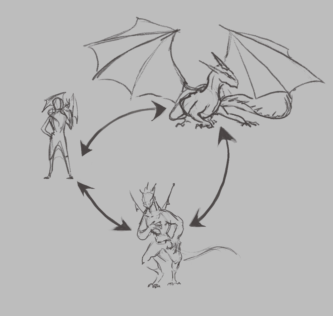 how to draw a human dragon