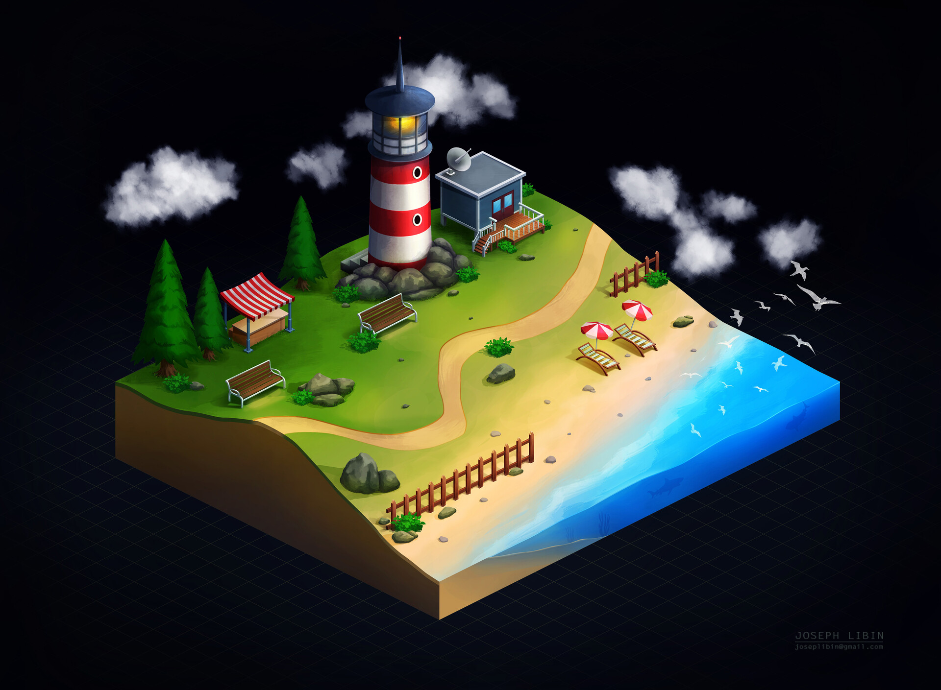 ArtStation - Isometric_Beach