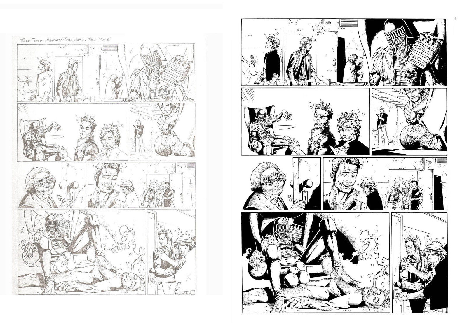 stephen baskerville - Inks For Judge Dredd (2000AD Comic)