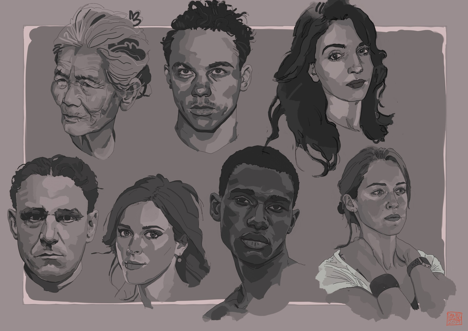 ArtStation - Facial Studies.