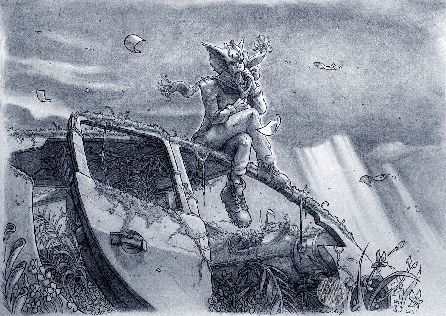 ArtStation - Chance of storms over Rusty Town