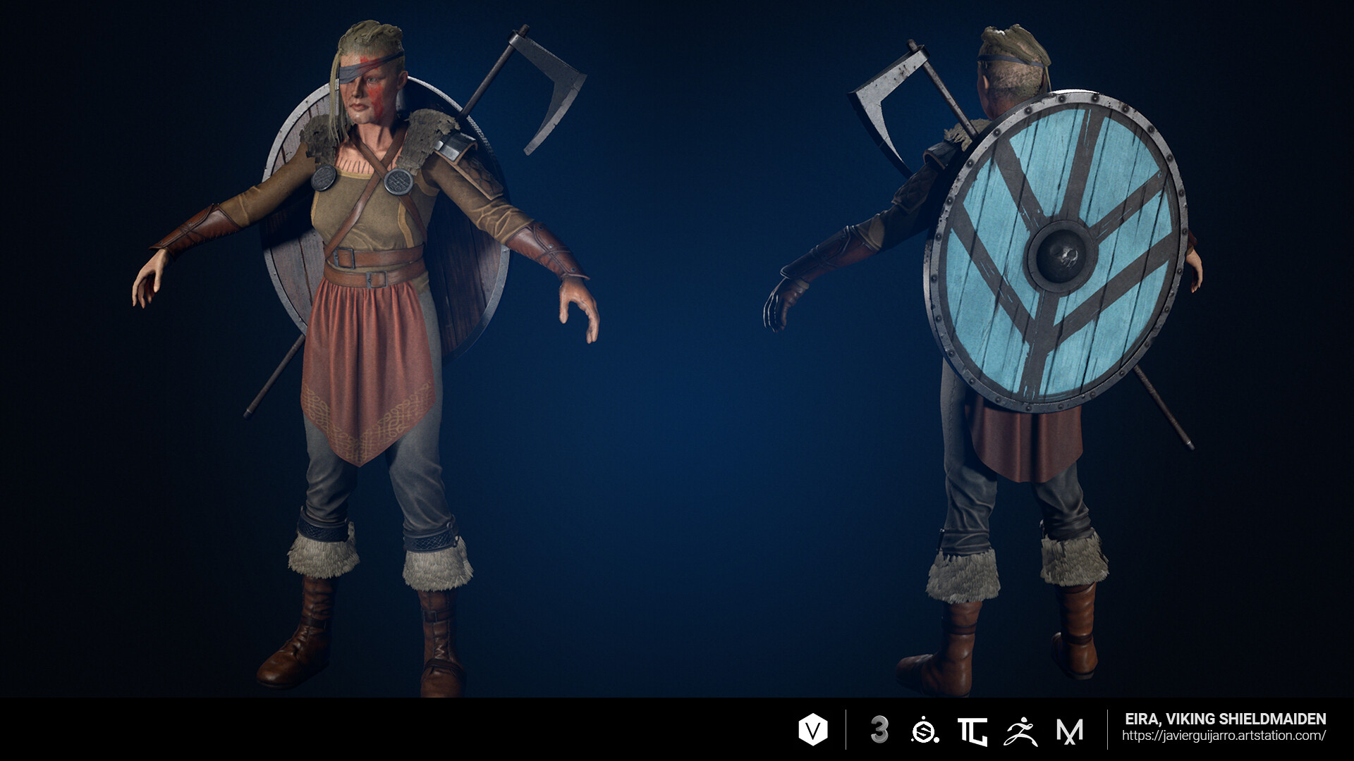 ArtStation - Eira, Viking Shieldmaiden