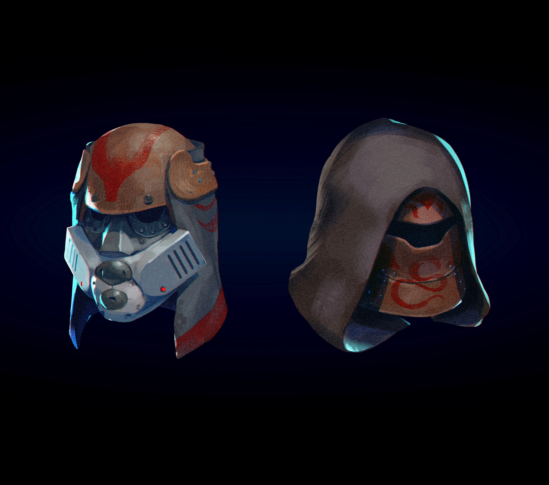 ArtStation - Knight & PIlot Helmet Designs