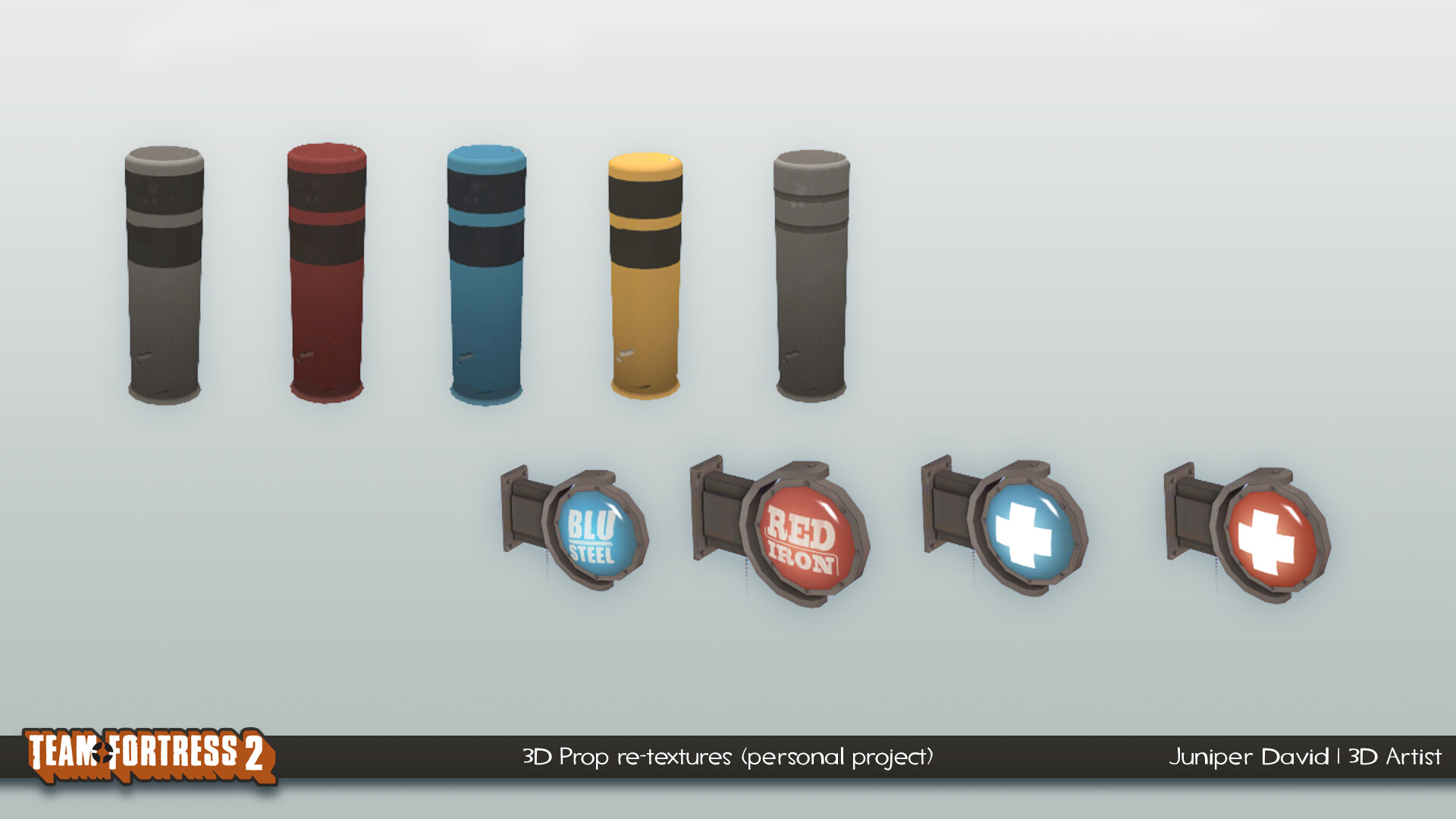 Juniper David - TF2 - 3D Prop Re-textures (Personal Project)