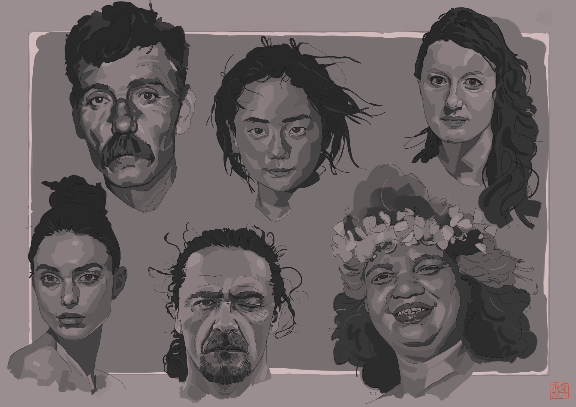 ArtStation - Facial studies.