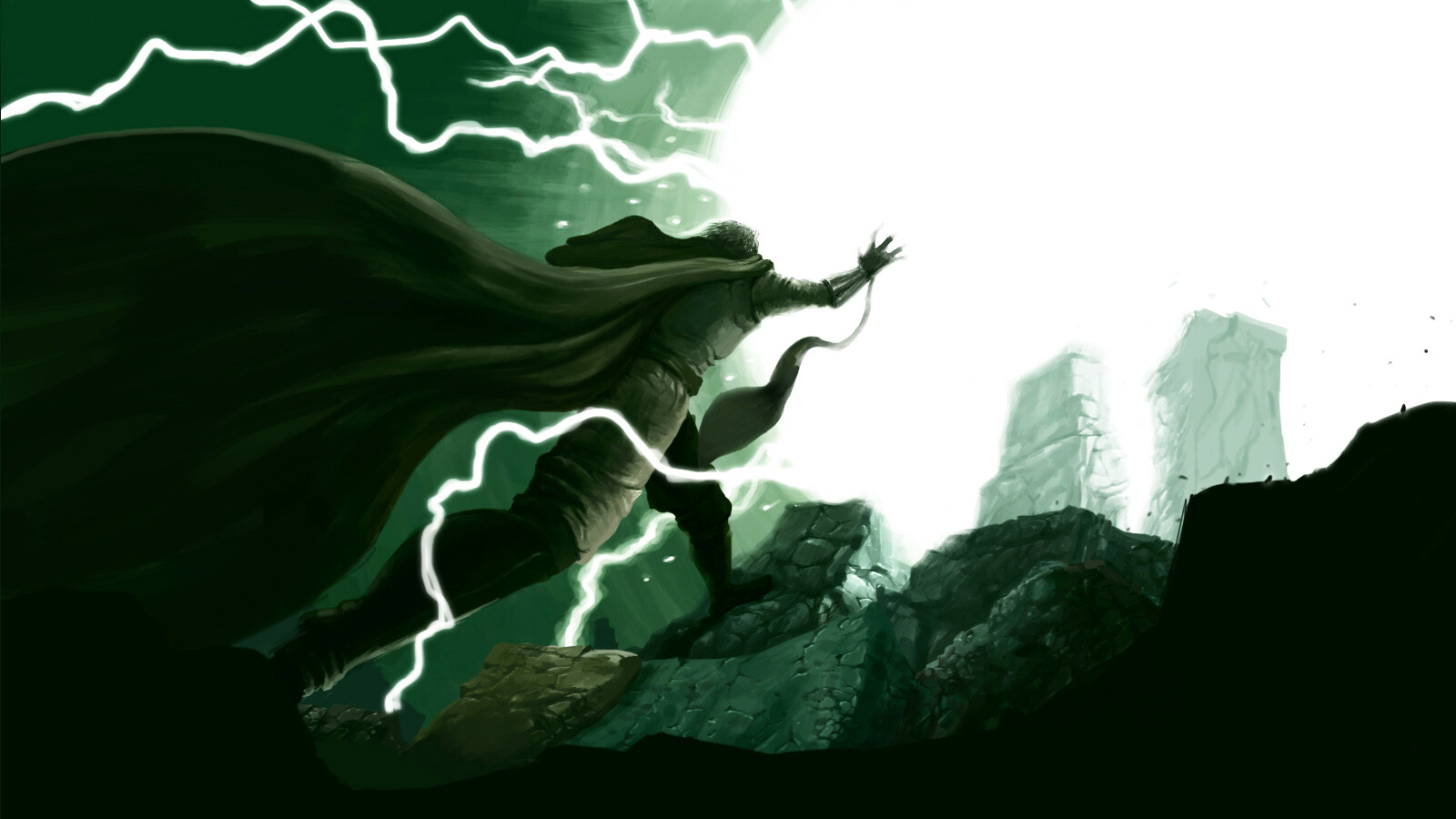 ArtStation - The great last battle of a great mage.