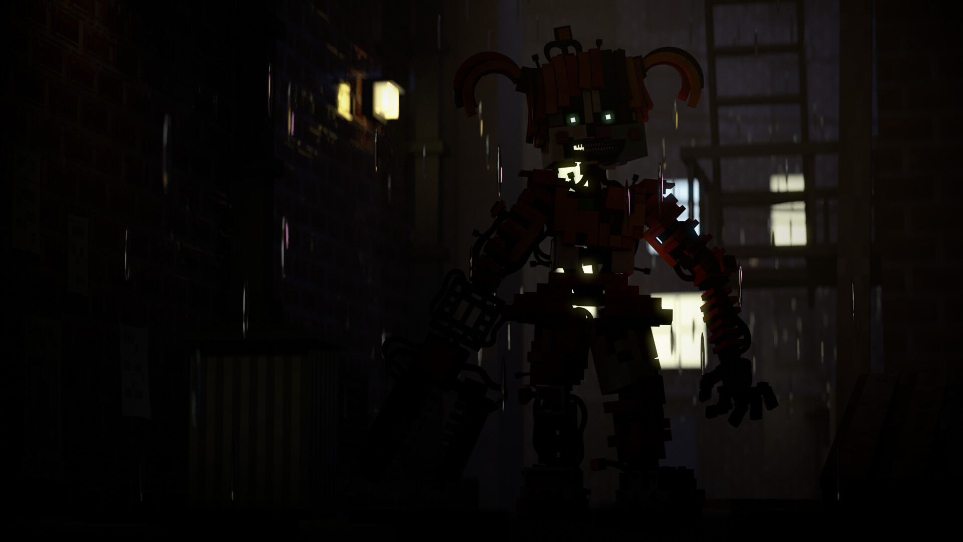 Andrew Gill - FNAF 6 Minecraft Alleyway | Desktop Renders