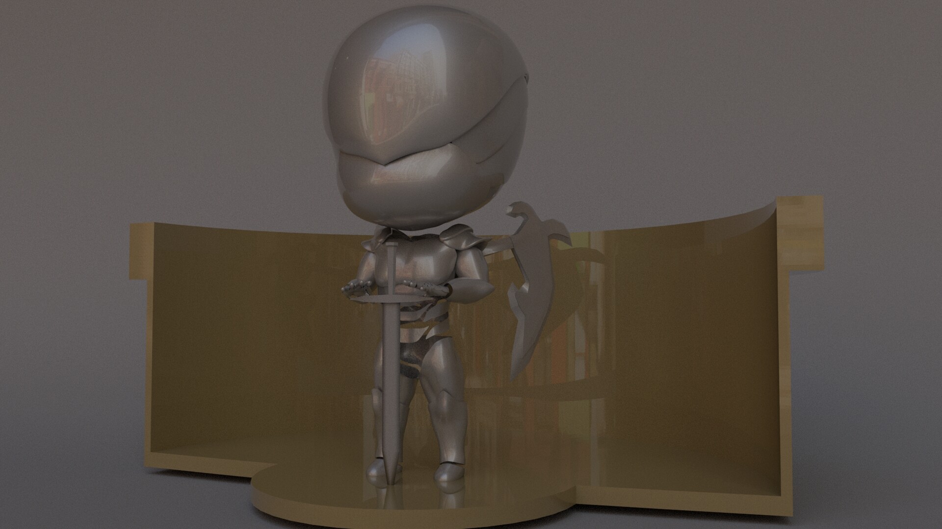 ArtStation - Chibi Styled Armor Statue