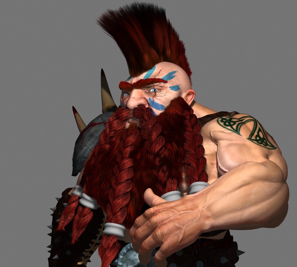 ArtStation - Dwarf - Hair tutorial