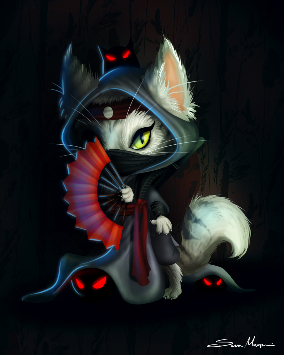 ArtStation - Character Design Challenge - Ninja Cat