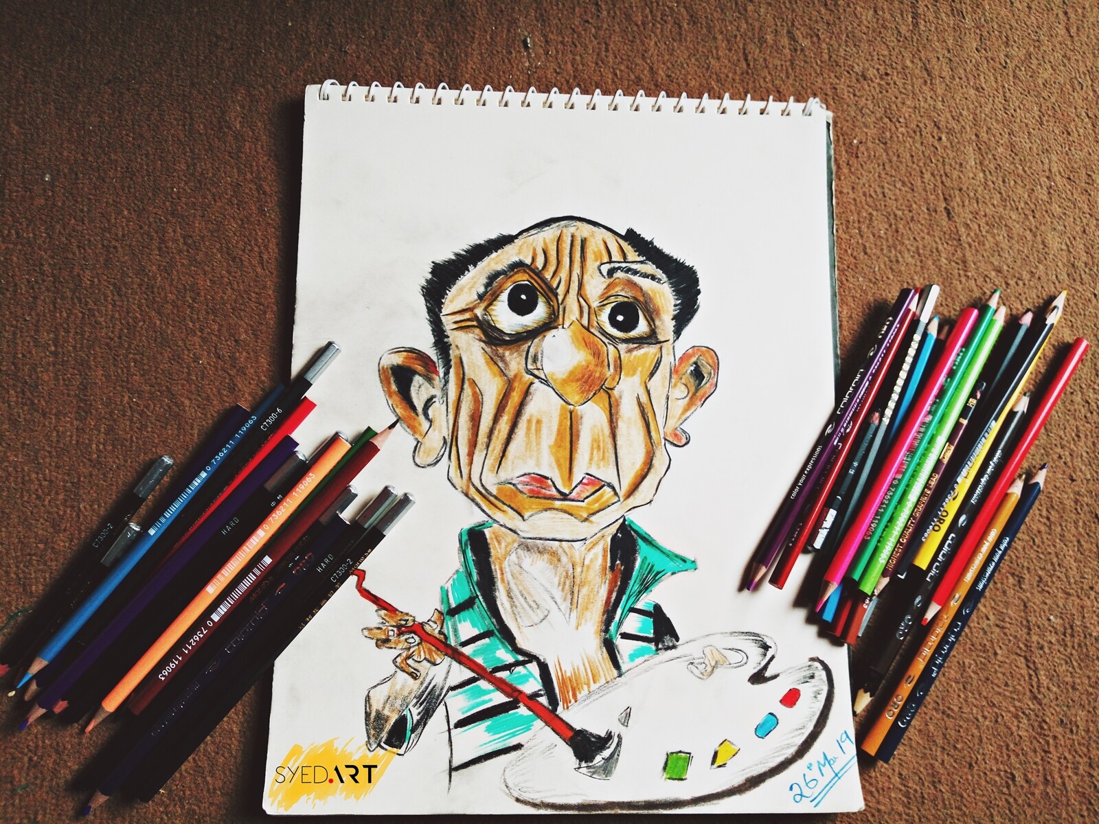 ArtStation - Pablo Picasso Caricature (By Syed Art)