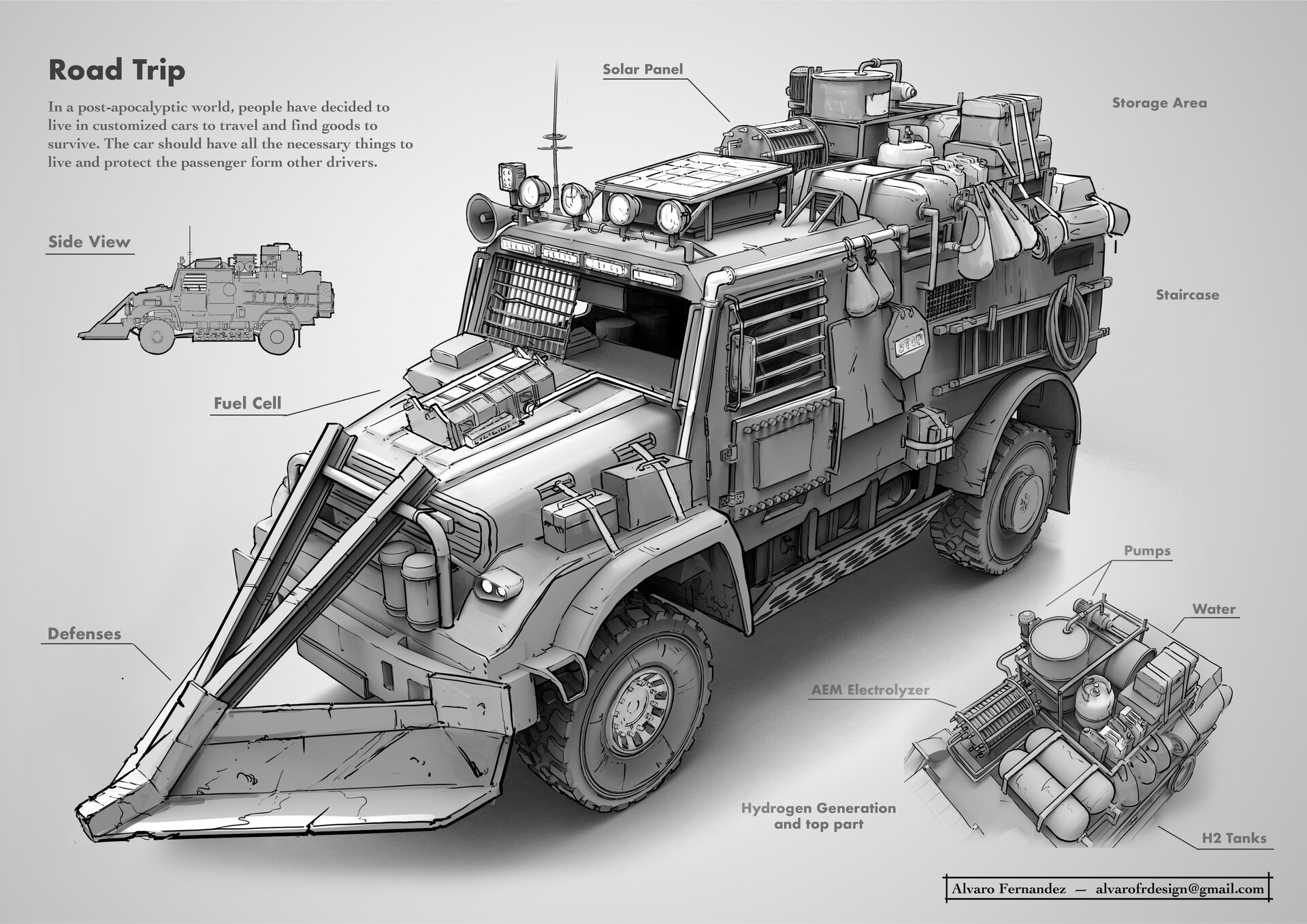 ArtStation - Road Trip: Post Apocalyptic Truck