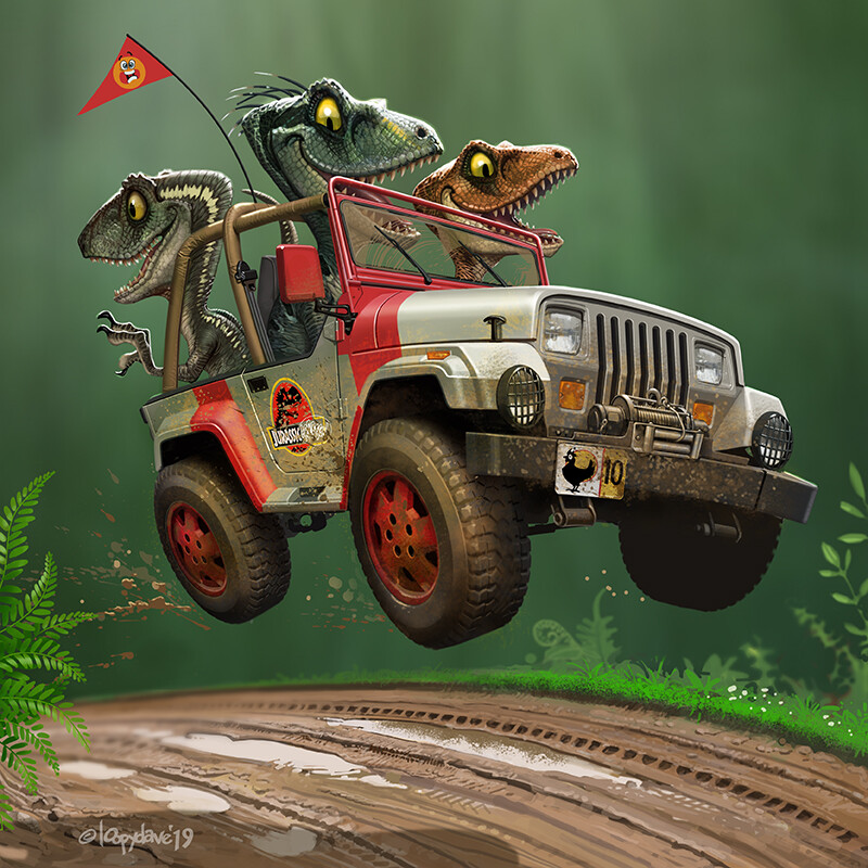 ArtStation - Jurassic Jeepin'