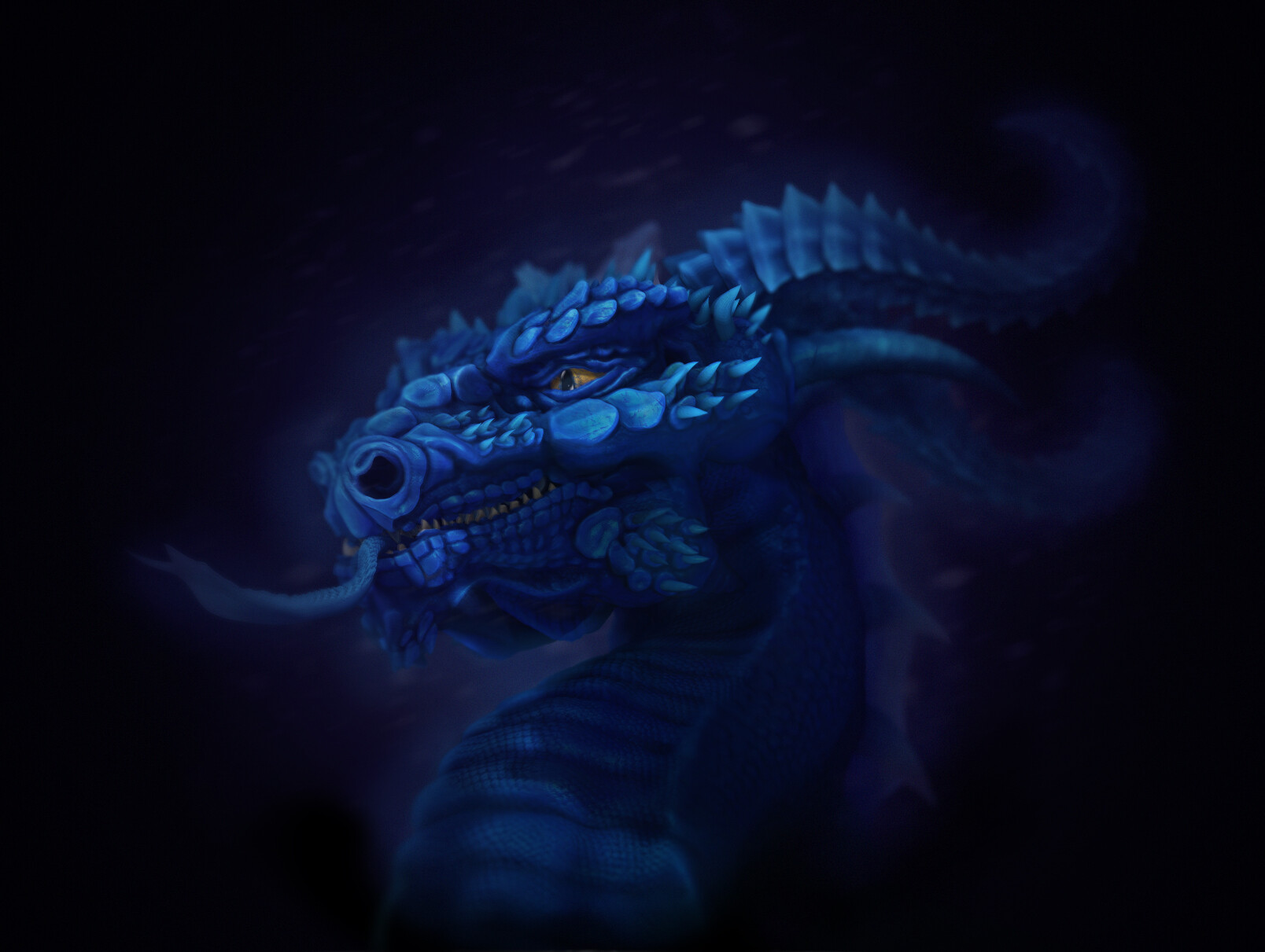 ArtStation - Blue dragon sculpt