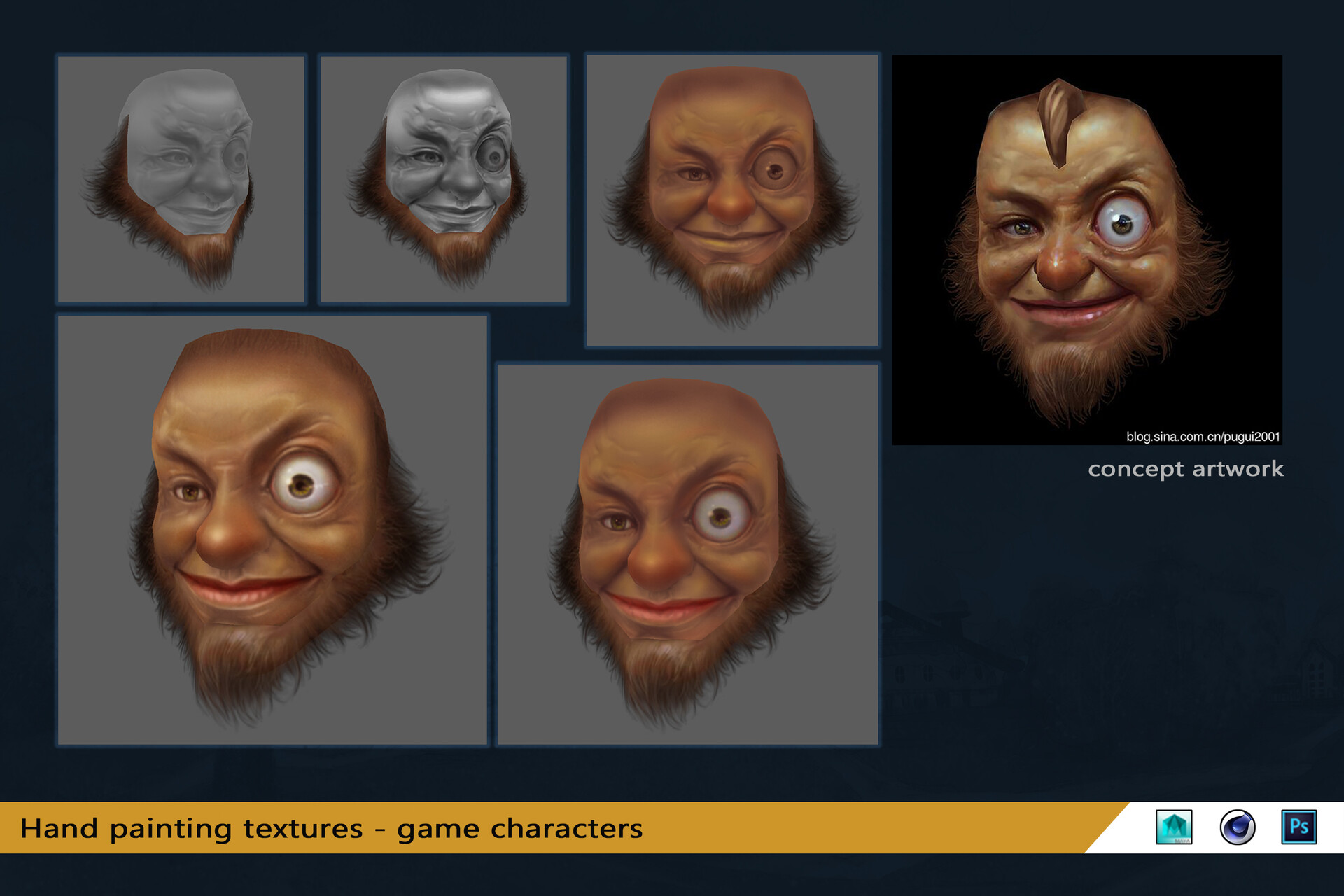 ArtStation - Character face - Handpainting texture