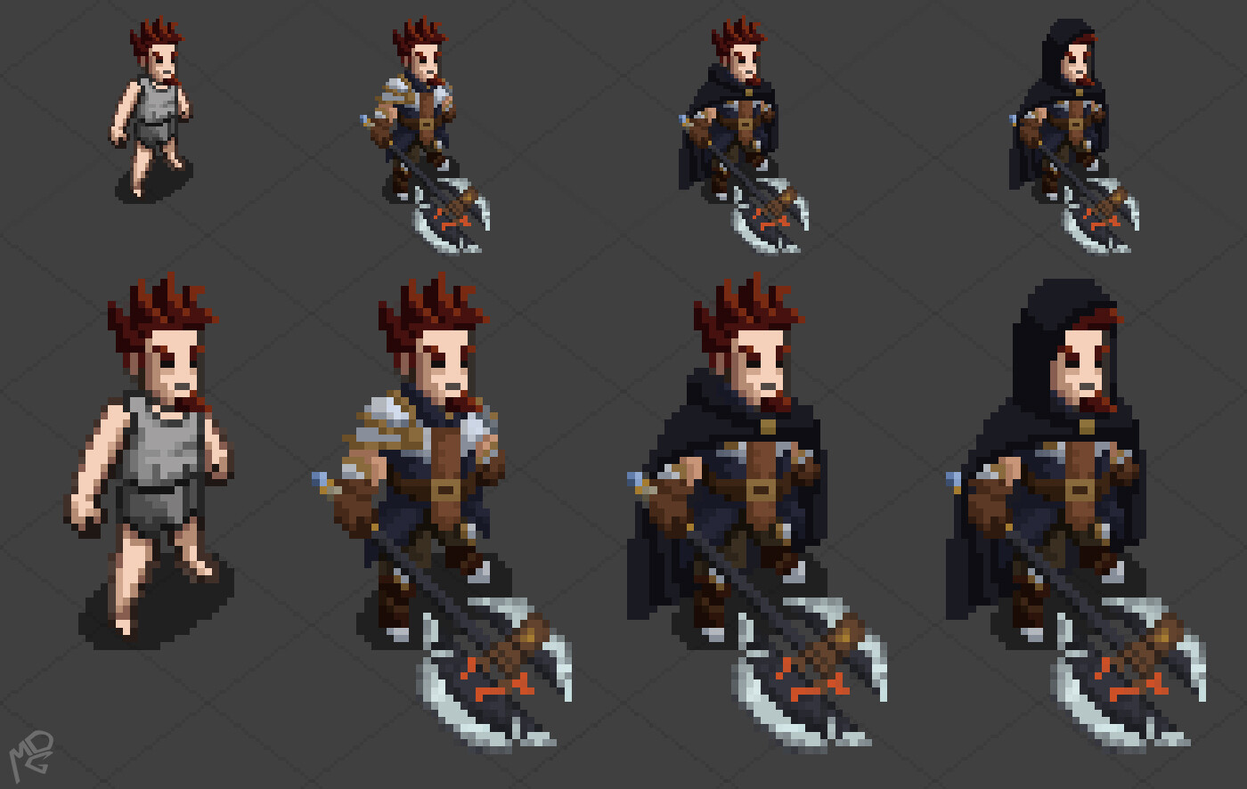 how to draw a pixel person