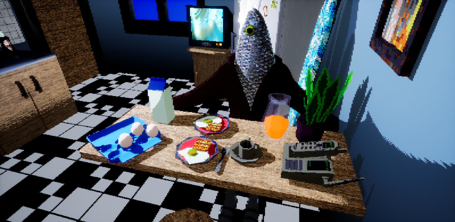 ArtStation - Kitchen Level from 'Sykdelic'