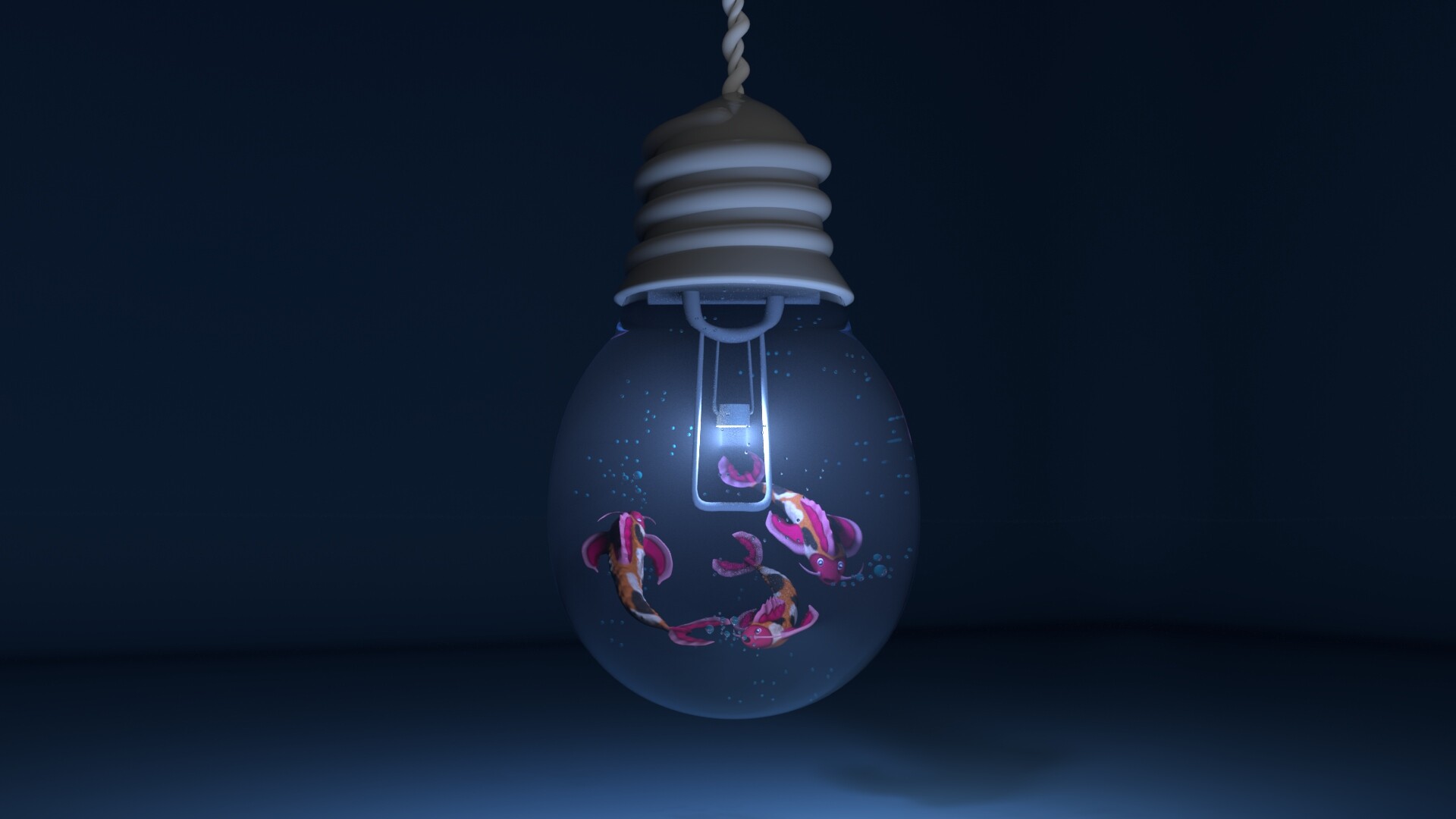 ArtStation - 3D CARTOON LIGHT BULB FISH