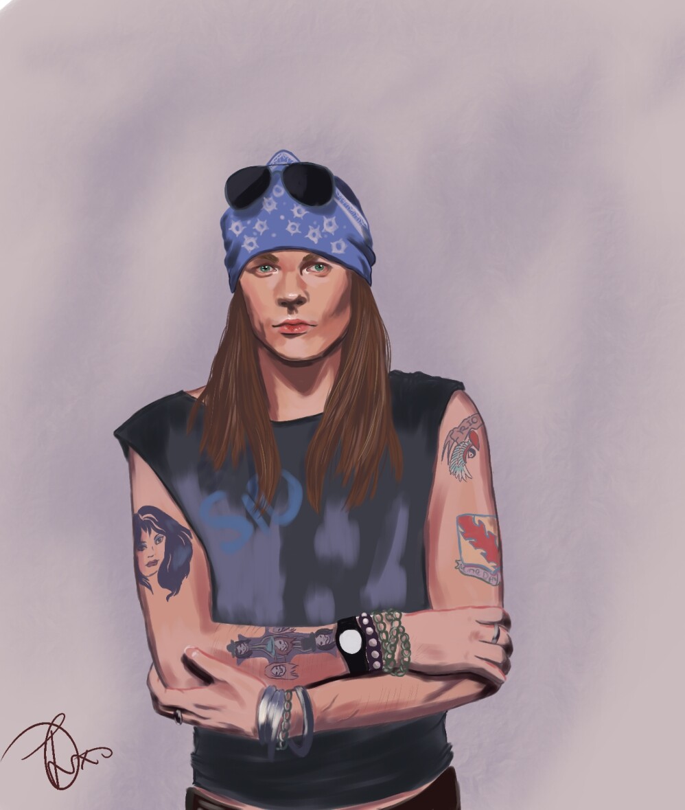 ArtStation - Axl Rose Portait
