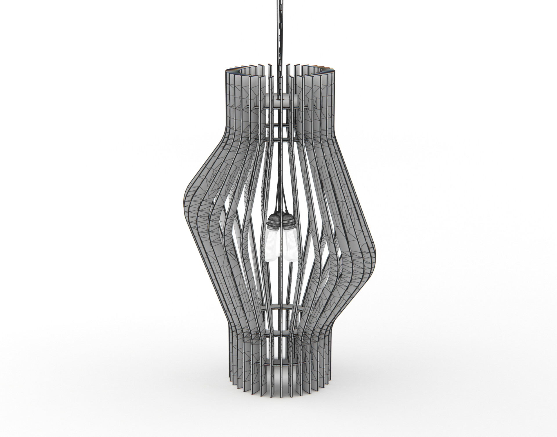 Zack West - 'Costas' Parametric Wood Chandelier