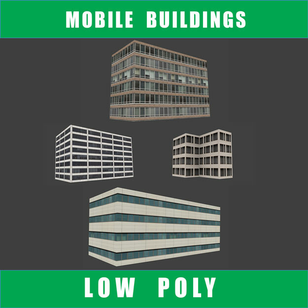 ArtStation - Mobile Buildings Low Poly Pack