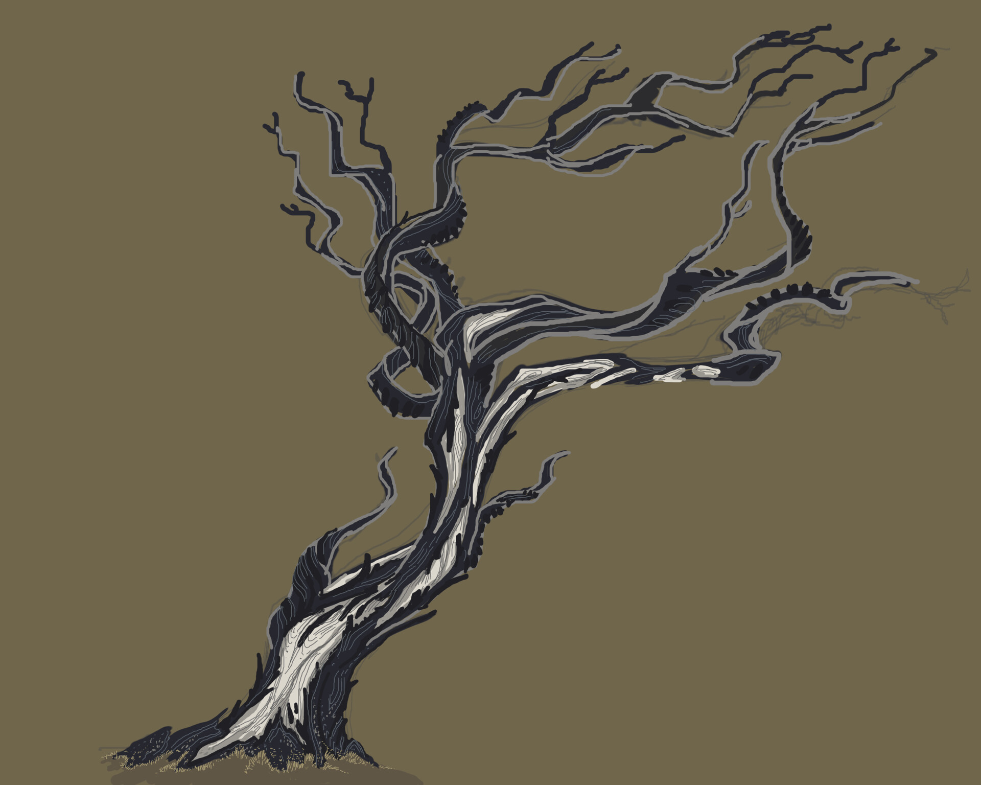 Coline Mesplou - animal trees concept and lookdev for lion short movie