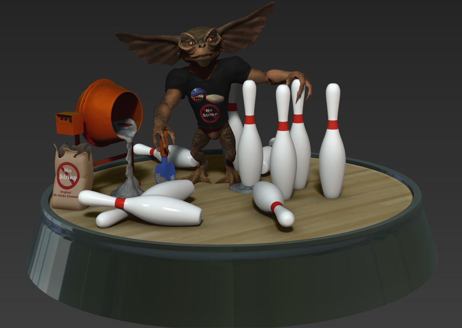 ArtStation - Gremlin for bowling shirt