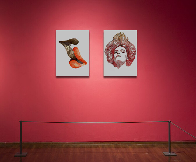 Vikas Boora - REd and Black walls