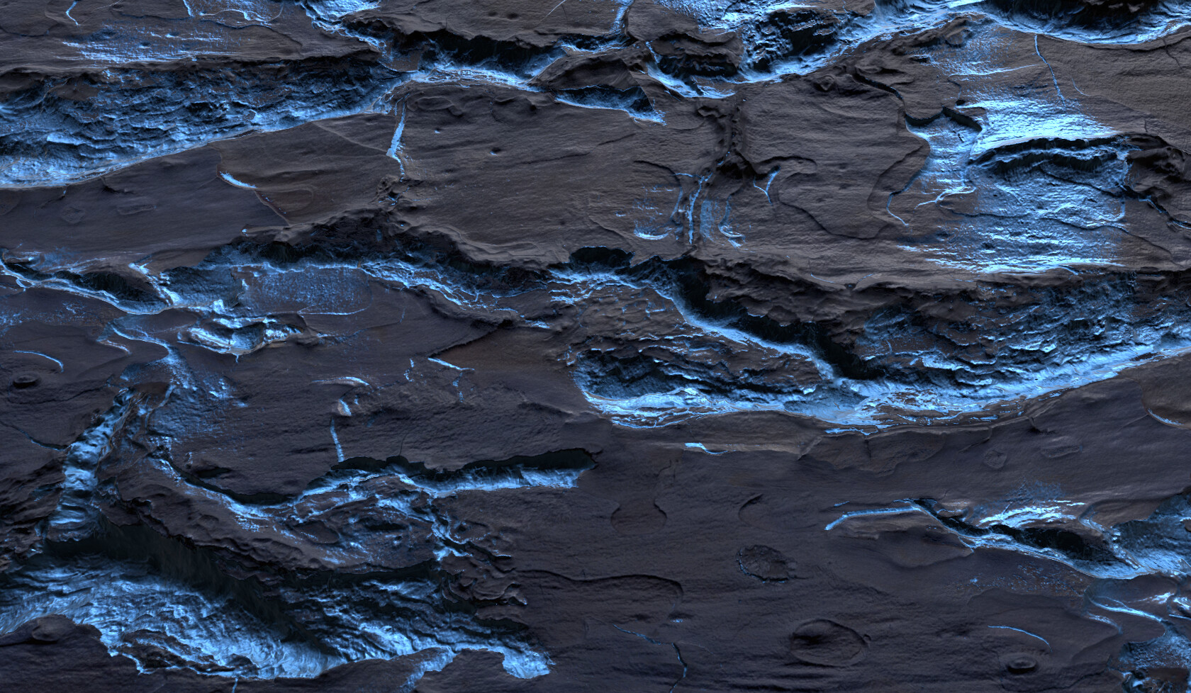 Sanwal Aftab - Glowing Planet Surface Texture