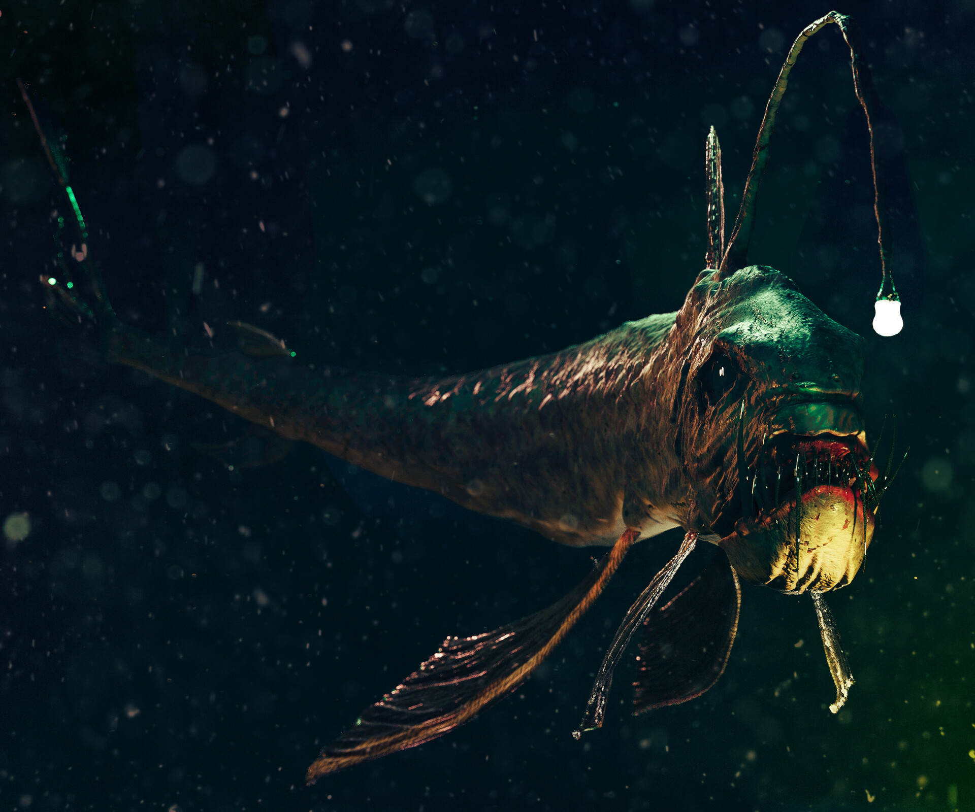 how to draw a vampire fish