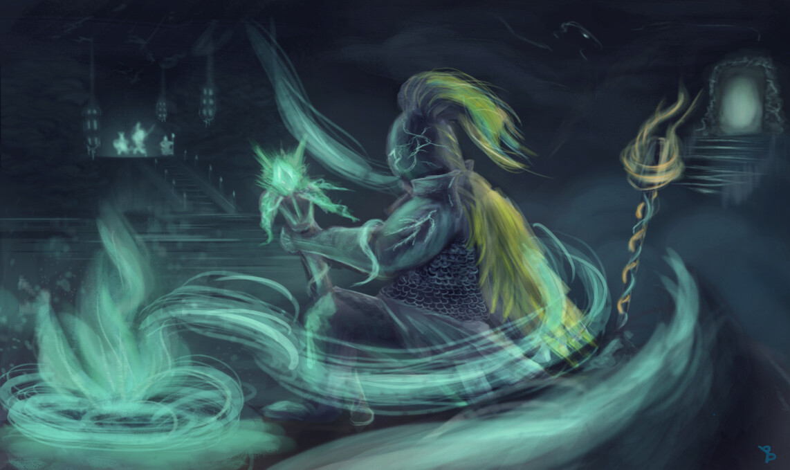 ArtStation - Magic Knight in Dungeon