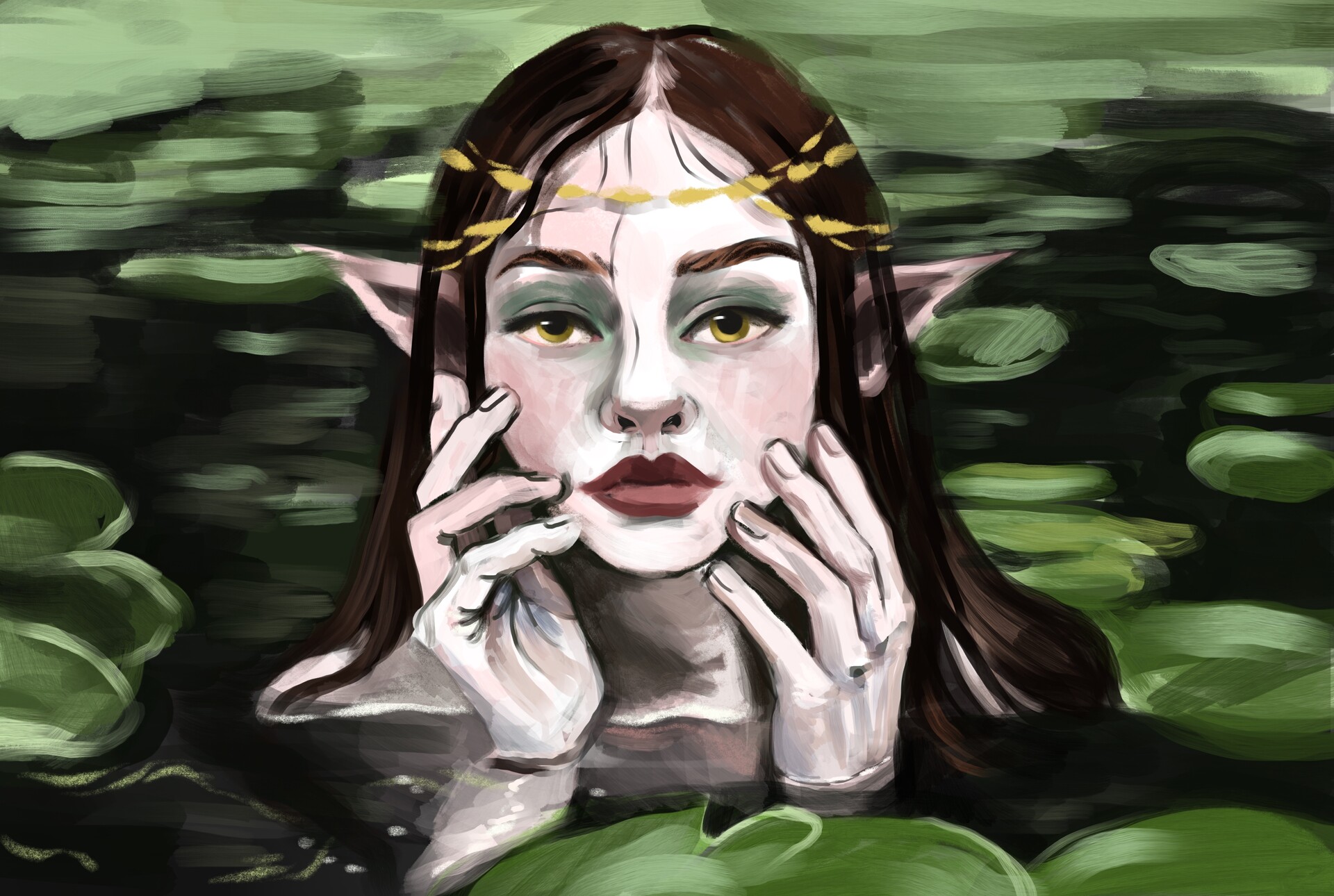 how to draw a water nymph