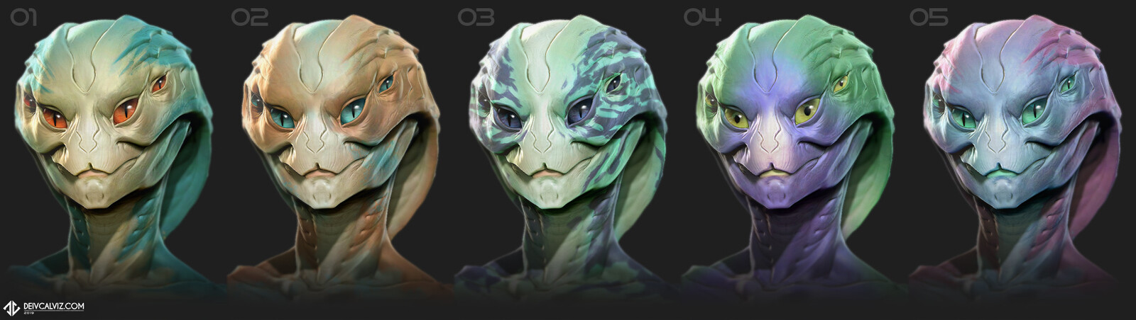 Deiv Calviz Concept Artist And Illustrator Alien Character Concept Sculpt