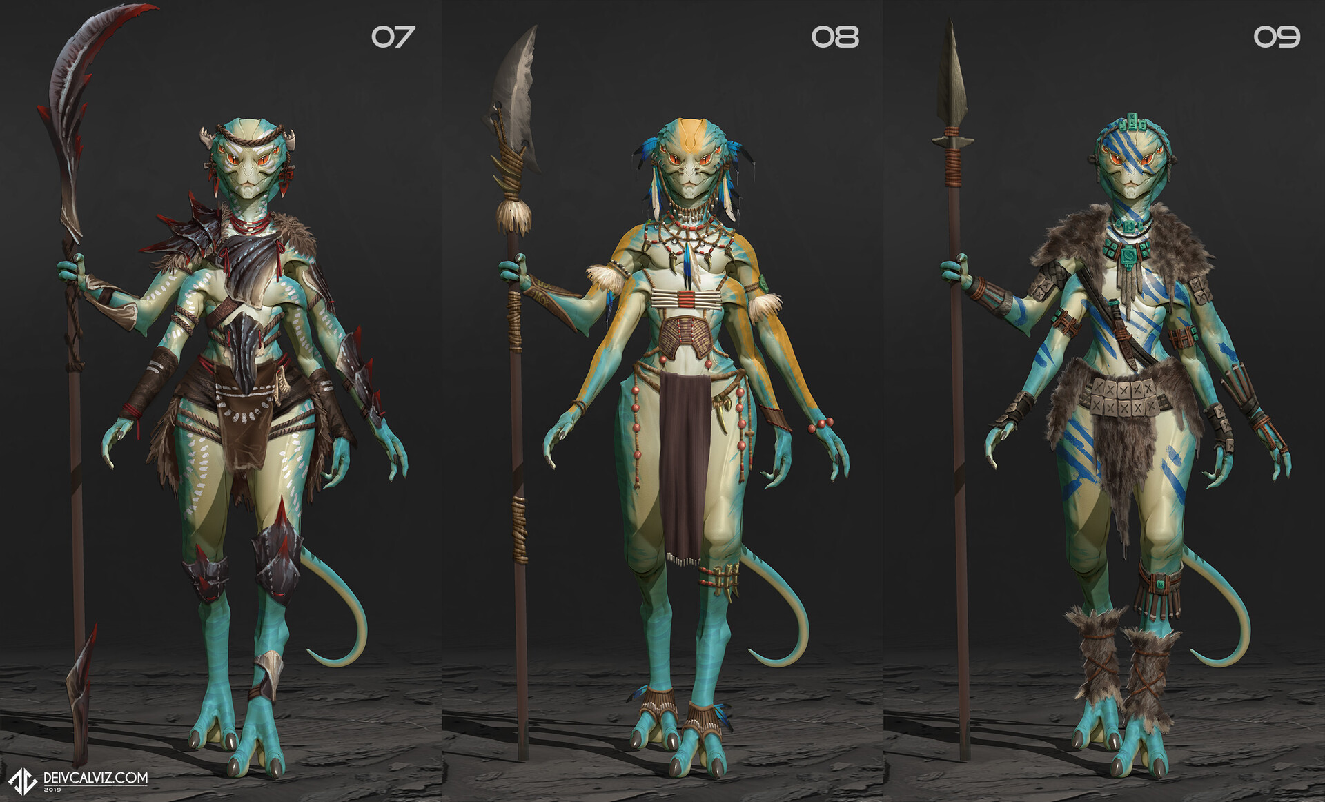 Deiv Calviz - Concept Artist and Illustrator - Tribal Alien Costume Design