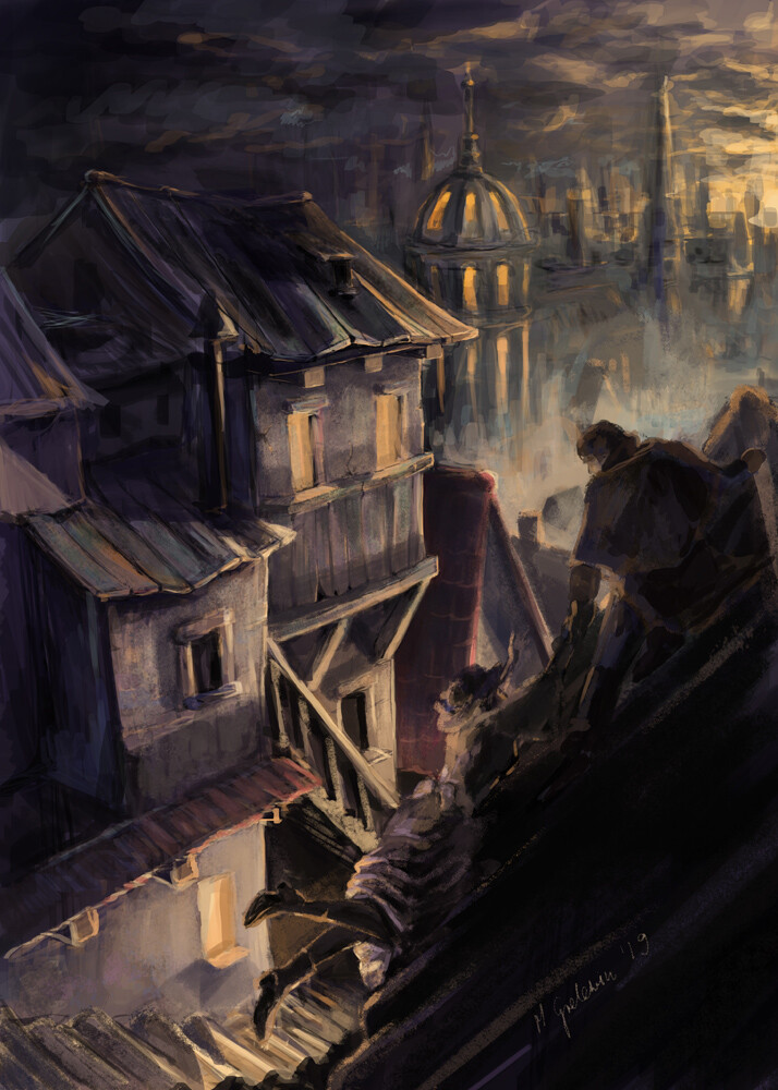 ArtStation - Sherlock on a roof, Malgorzata Grelewicz