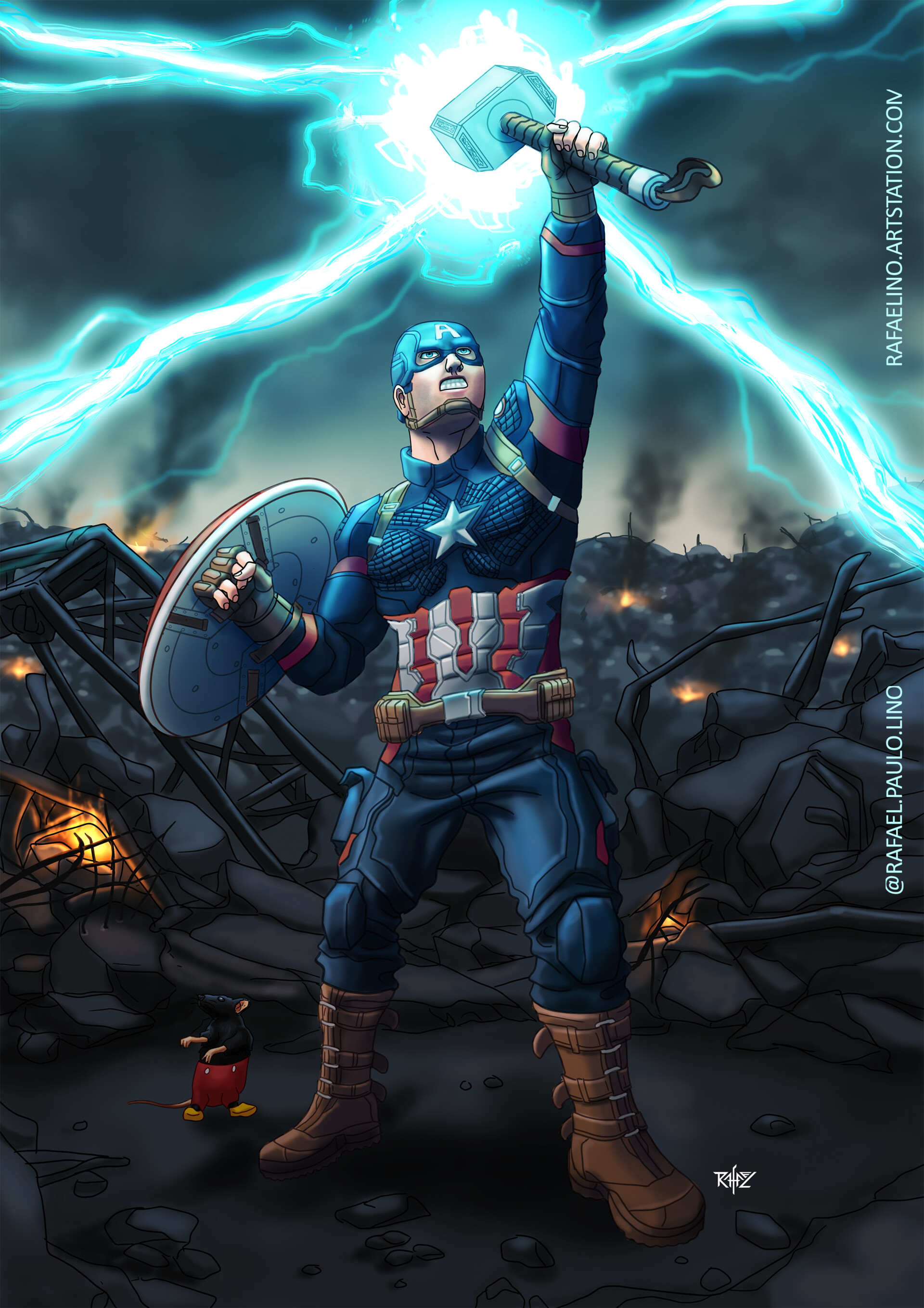 ArtStation - Capitain Thunder God - Marvel Endgame