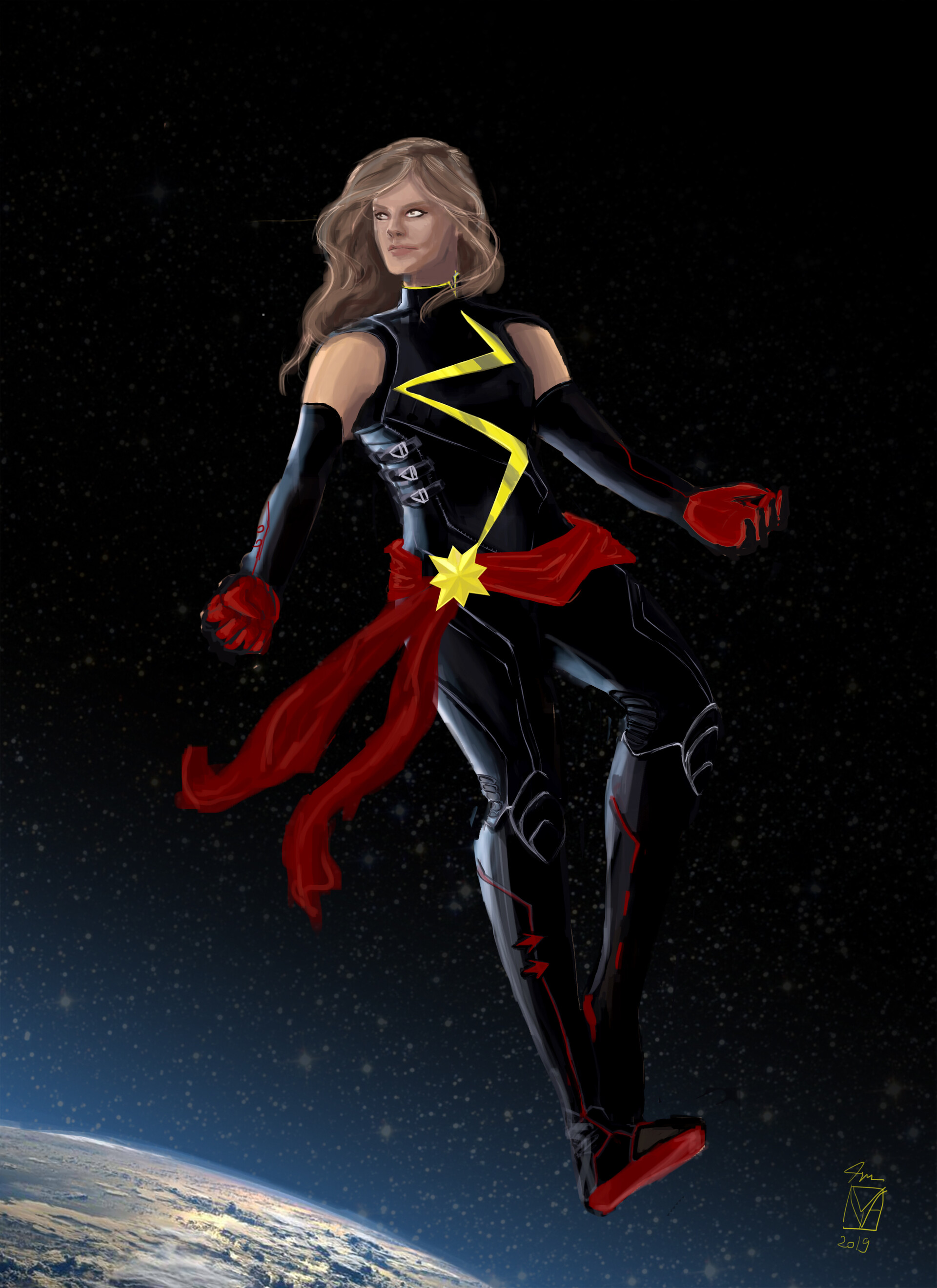 Captain Marvel Lightning Bolt