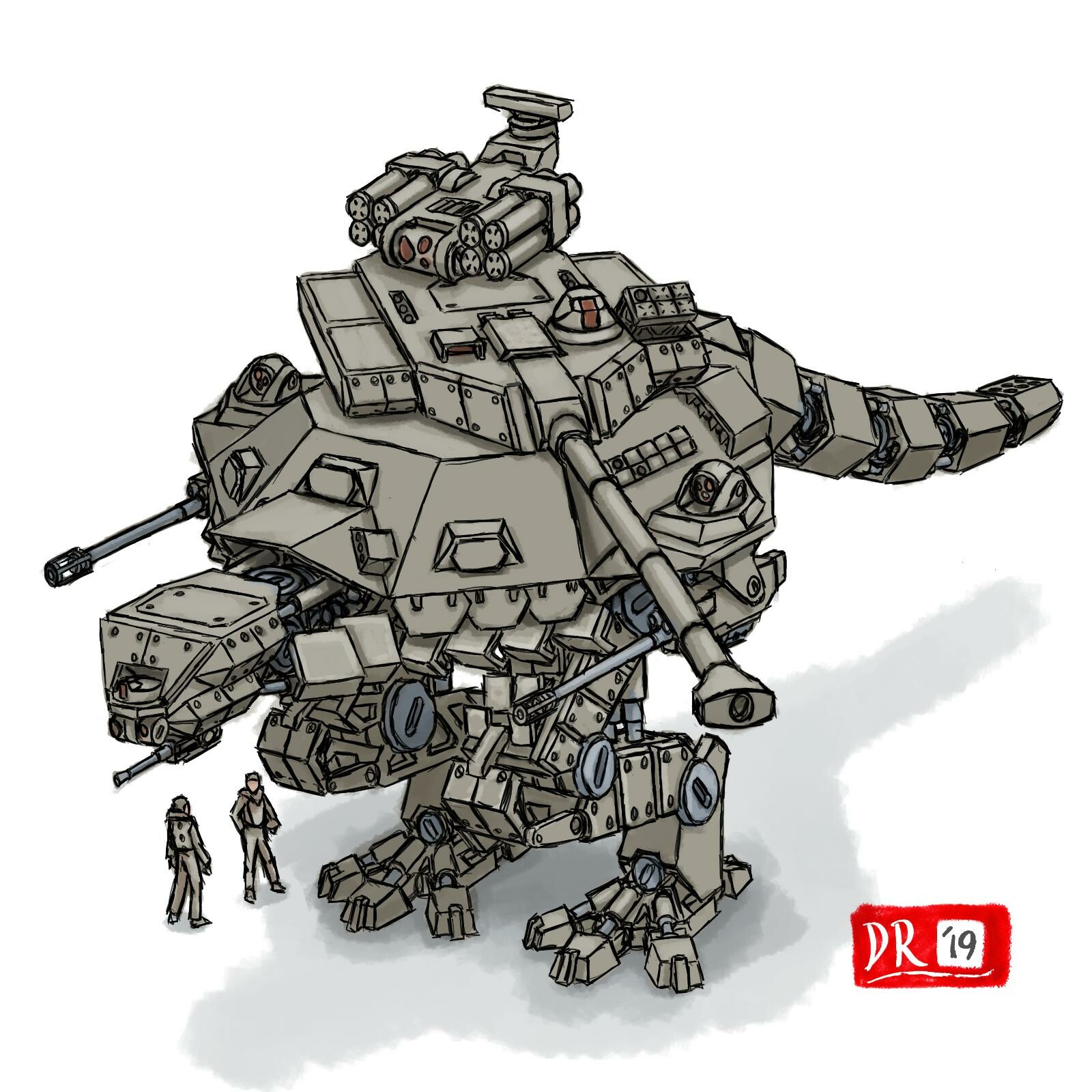 ArtStation - Heavy Bipedal Combat Mech